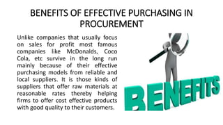 Purchasing in supply chain management (scm) | PPTX