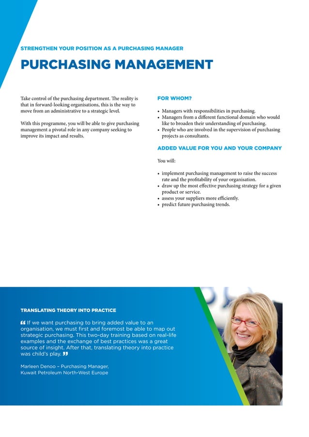 Brochure Purchasing management | PDF