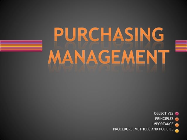 Purchasing management | PPTX