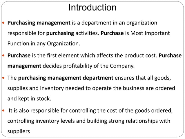 Purchasing management | PPTX