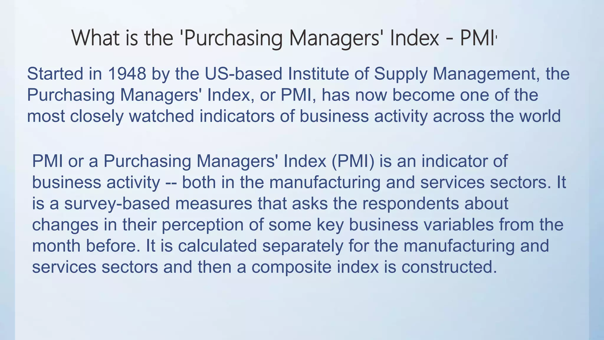 Purchasing managers' index | PPTX