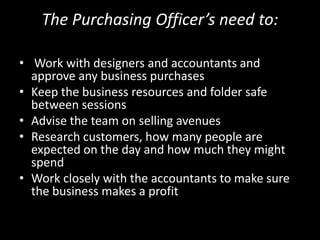 Purchasing officers | PPTX