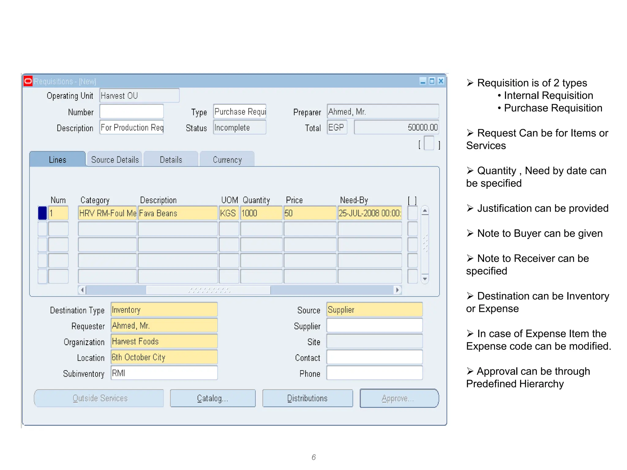R12 EBS ORACLE PURCHASE OVERVIEW AND FEATURES AND FUNCTION | PPTX