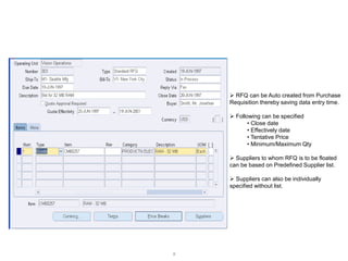 R12 EBS ORACLE PURCHASE OVERVIEW AND FEATURES AND FUNCTION | PPTX