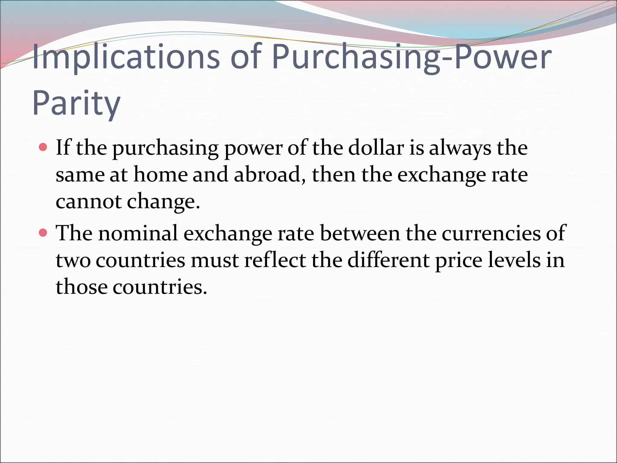 Purchasing power parity | PPT