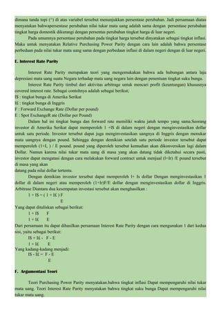 Purchasing power parity dan interest rate parity | DOC