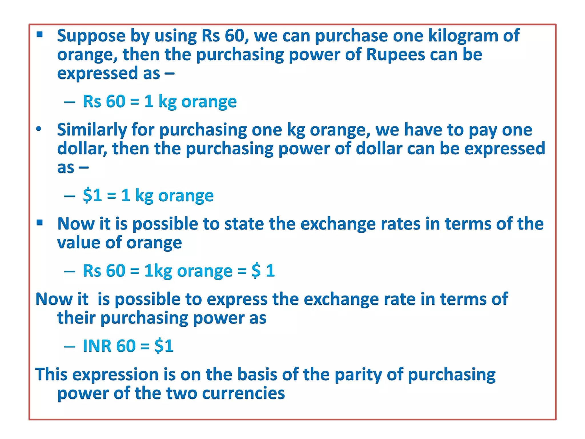 Purchasing power parity theory | PPTX