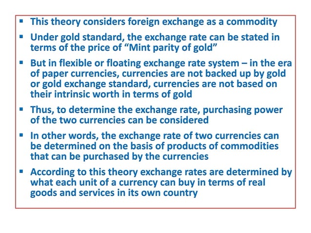 Purchasing Power Parity Theory Pptx