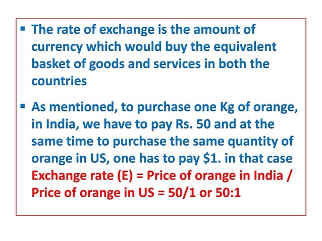 Purchasing power parity theory | PPTX