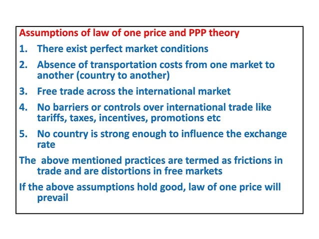 Purchasing power parity theory | PPTX