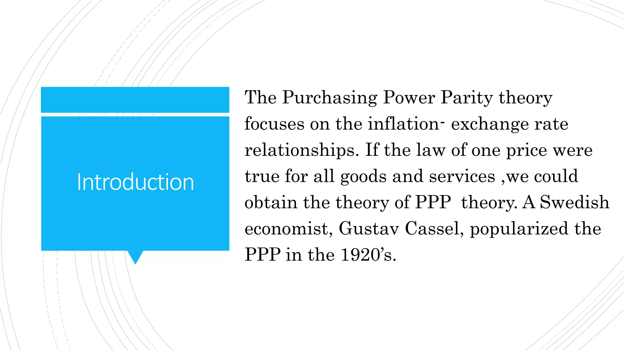 Purchasing power parity theory- Yashavanth G Nayak | PPT