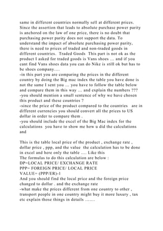 PURCHASING POWER PARITY THEORY AND EXCHANGE RATE1.docx