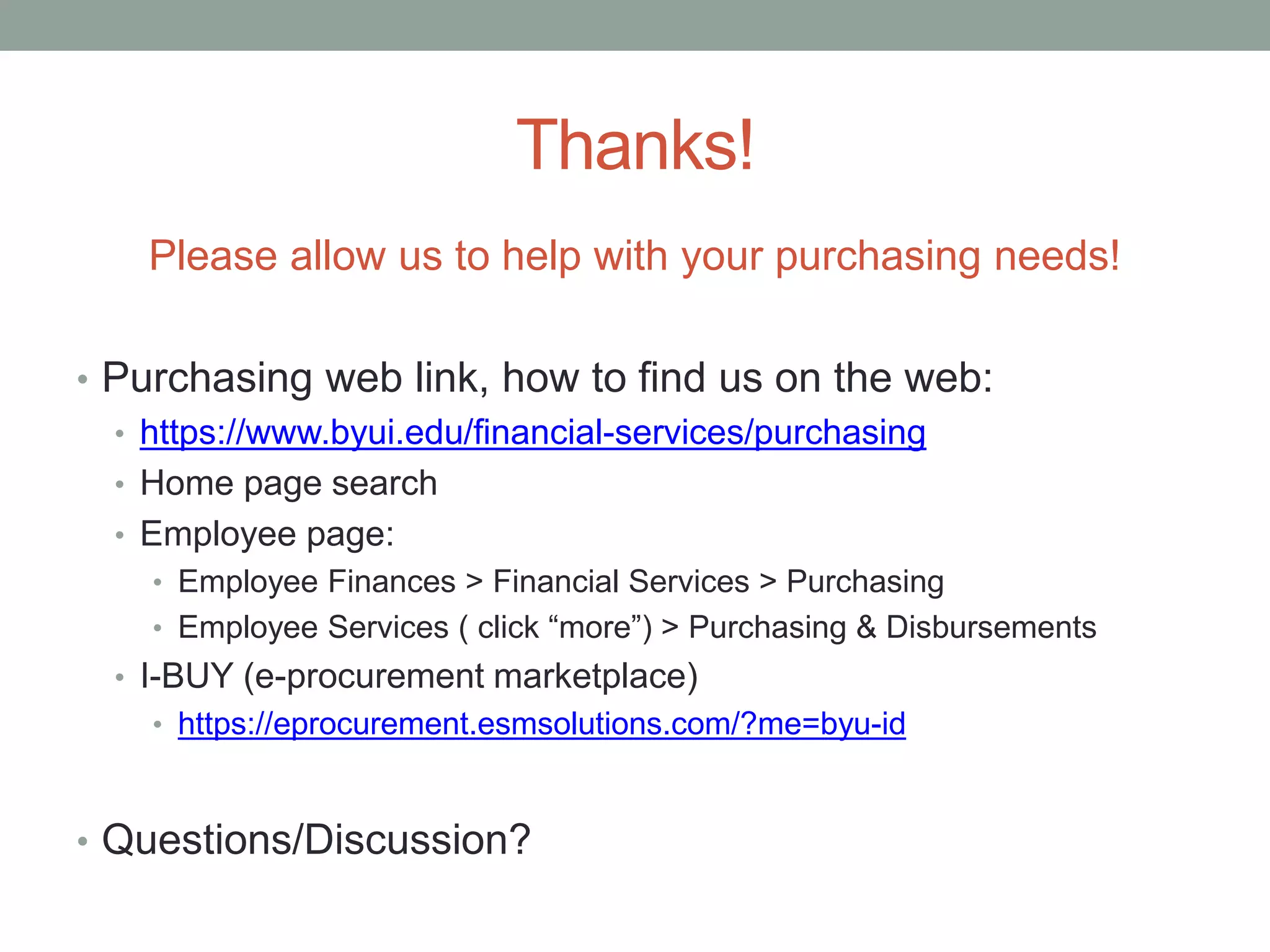 Purchasing Presentation | PPT