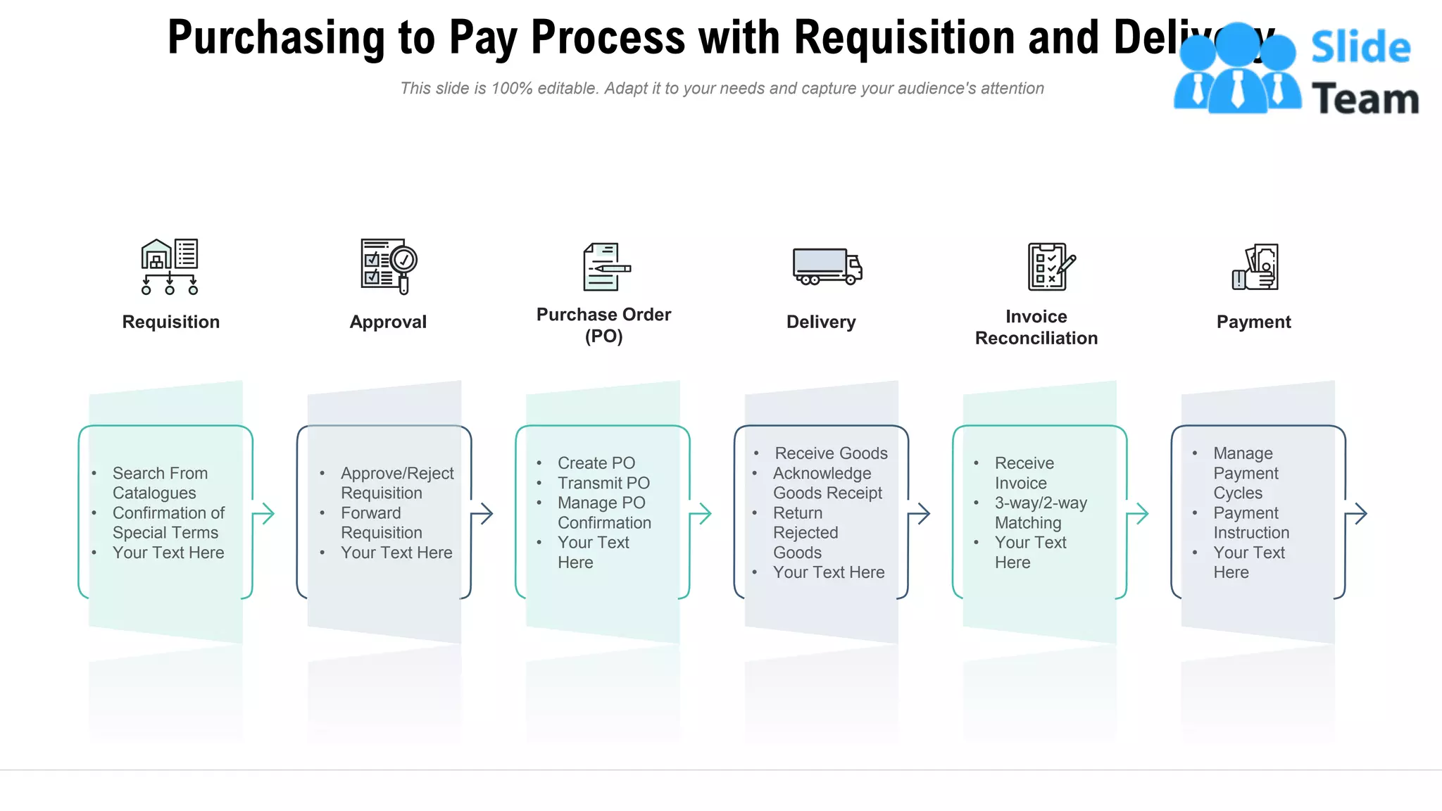 Purchasing Process Flowchart Identifying Sourcing Management Arrow Gear ...