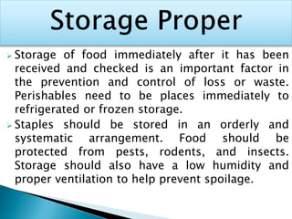 Purchasing, receiving & Storing; | PPTX
