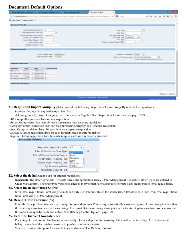 Oracle R12 Purchasing setup | PDF | Human Resources | Business