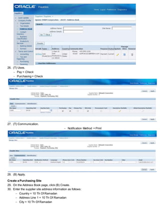 Oracle R12 Purchasing setup | PDF