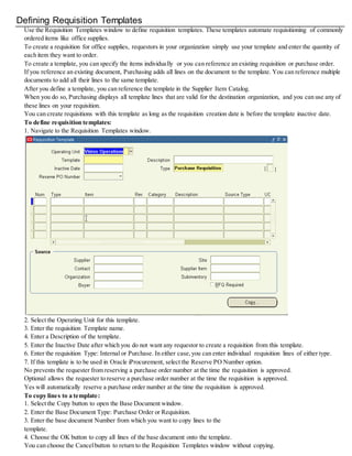 Purchasing setup steps | DOCX