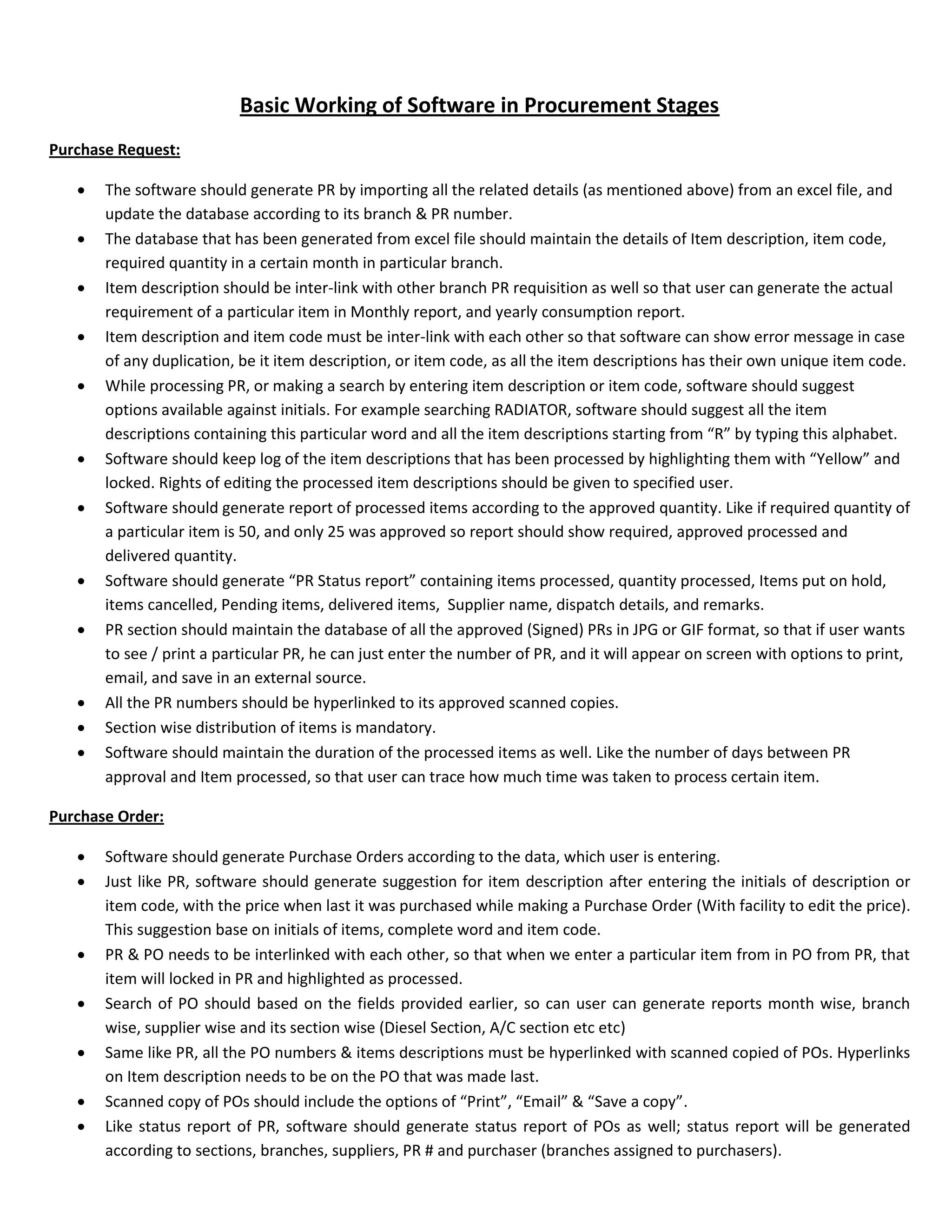 Purchasing software structure | PDF
