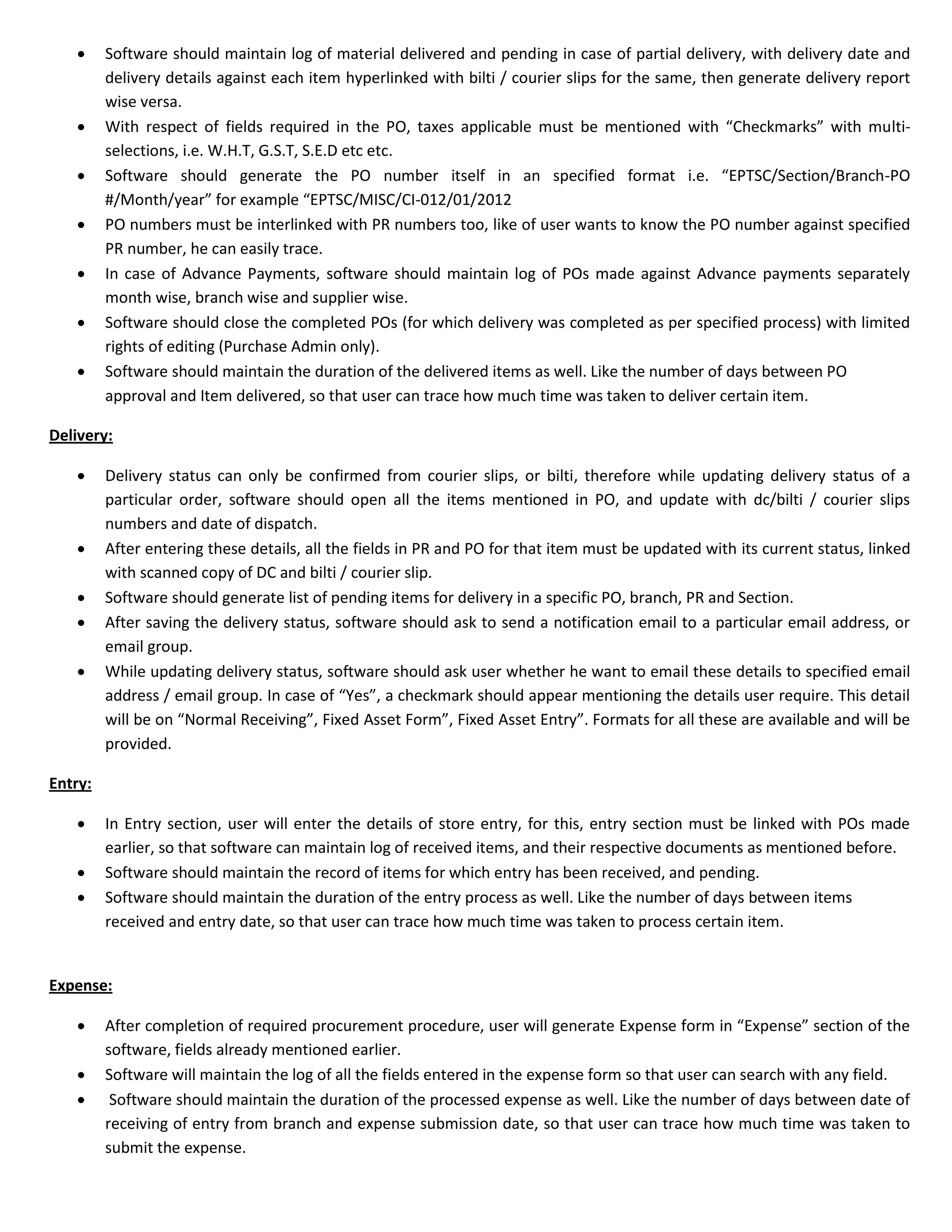 Purchasing software structure | PDF