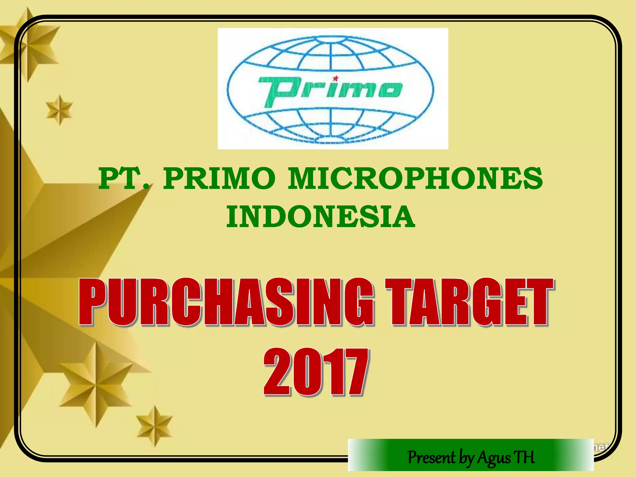 Purchasing Target Plan 2017 | PPT