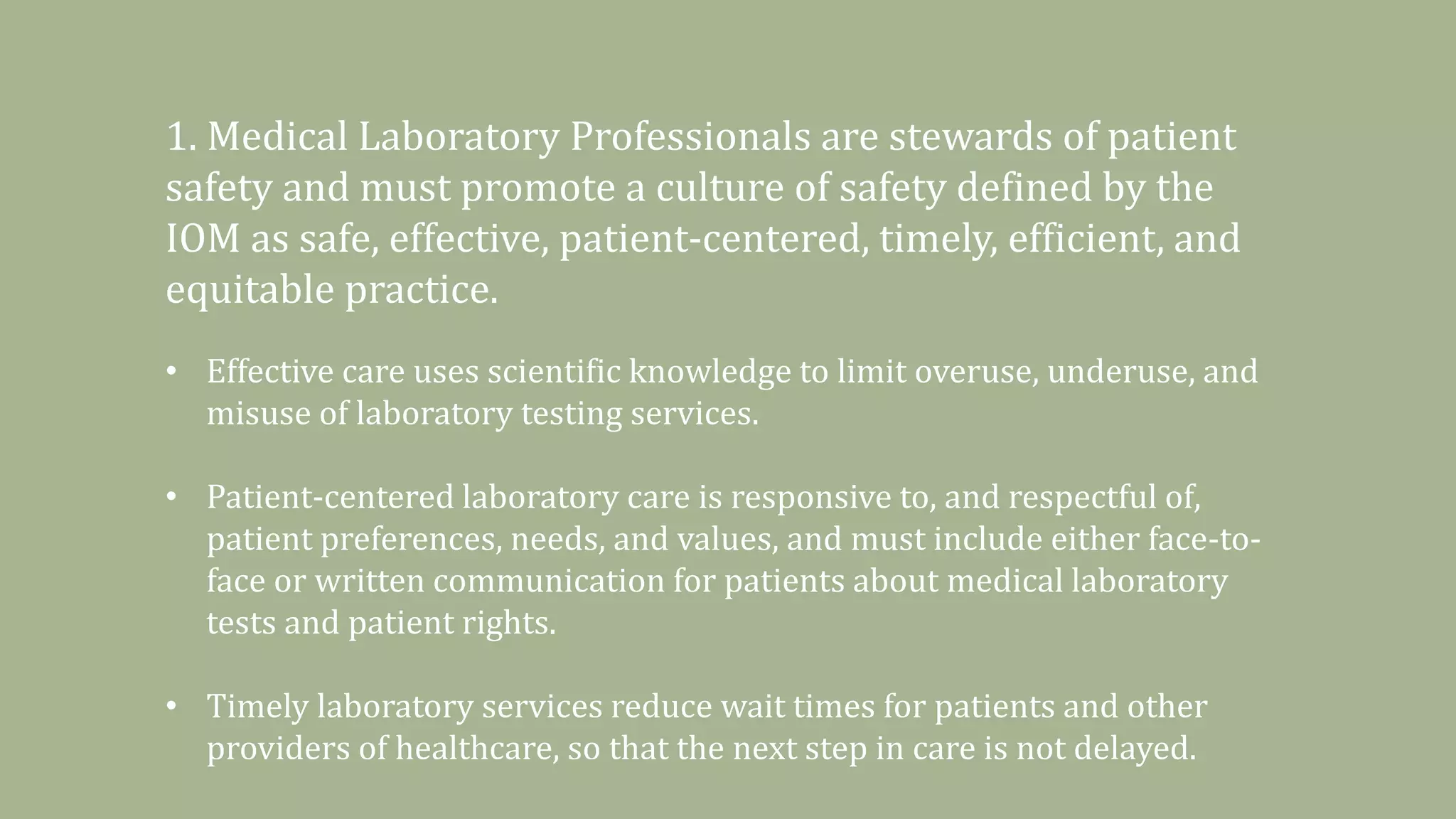 Patient Safety and Clinical Laboratories | PPTX
