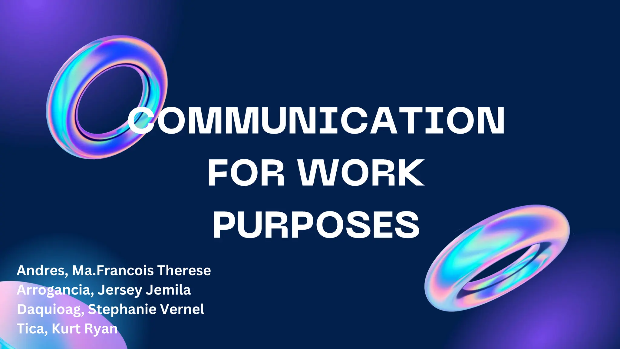 Communication For Work Purposes Workplace Communication | PPT