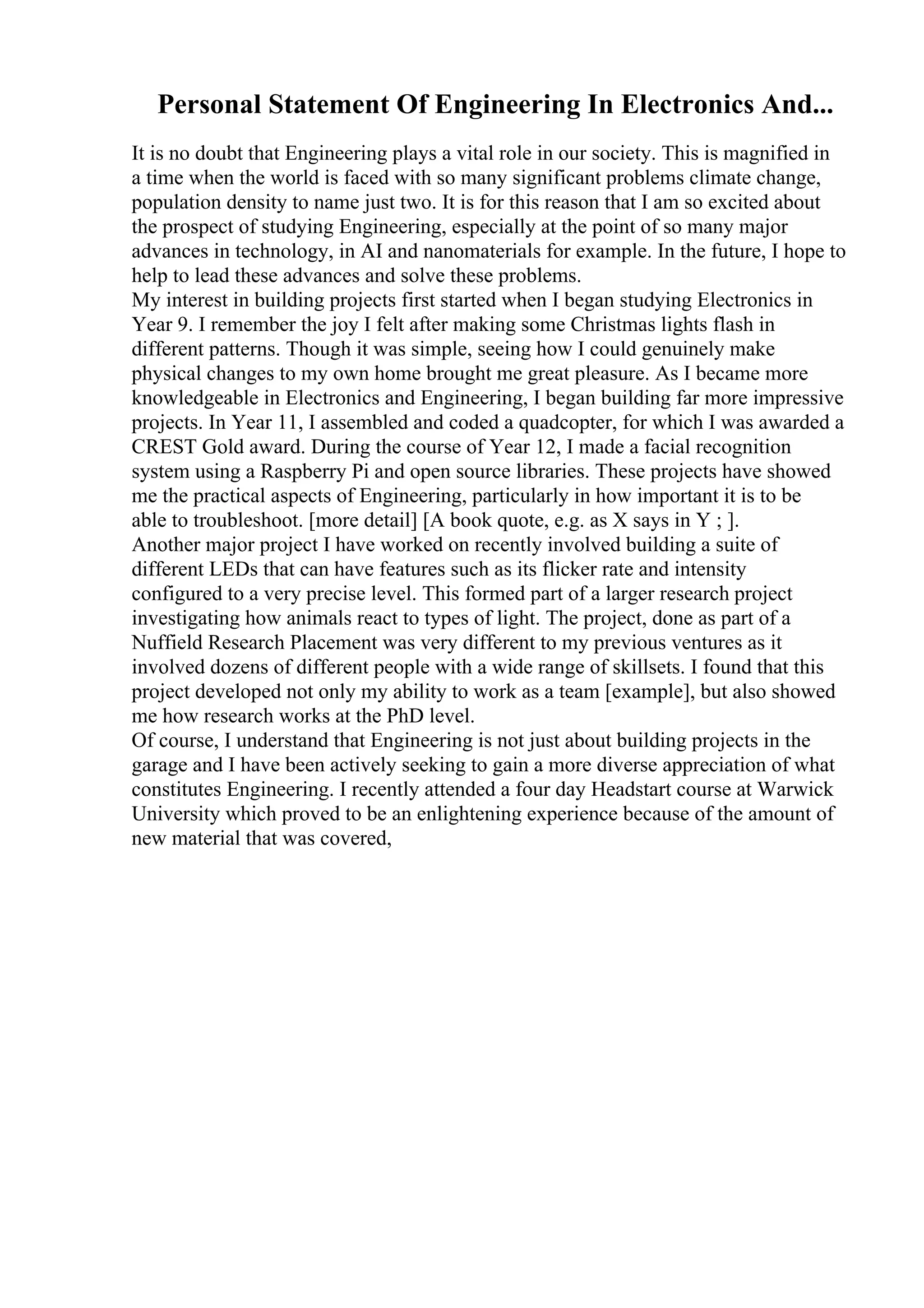 Purdue Application Essay | PDF