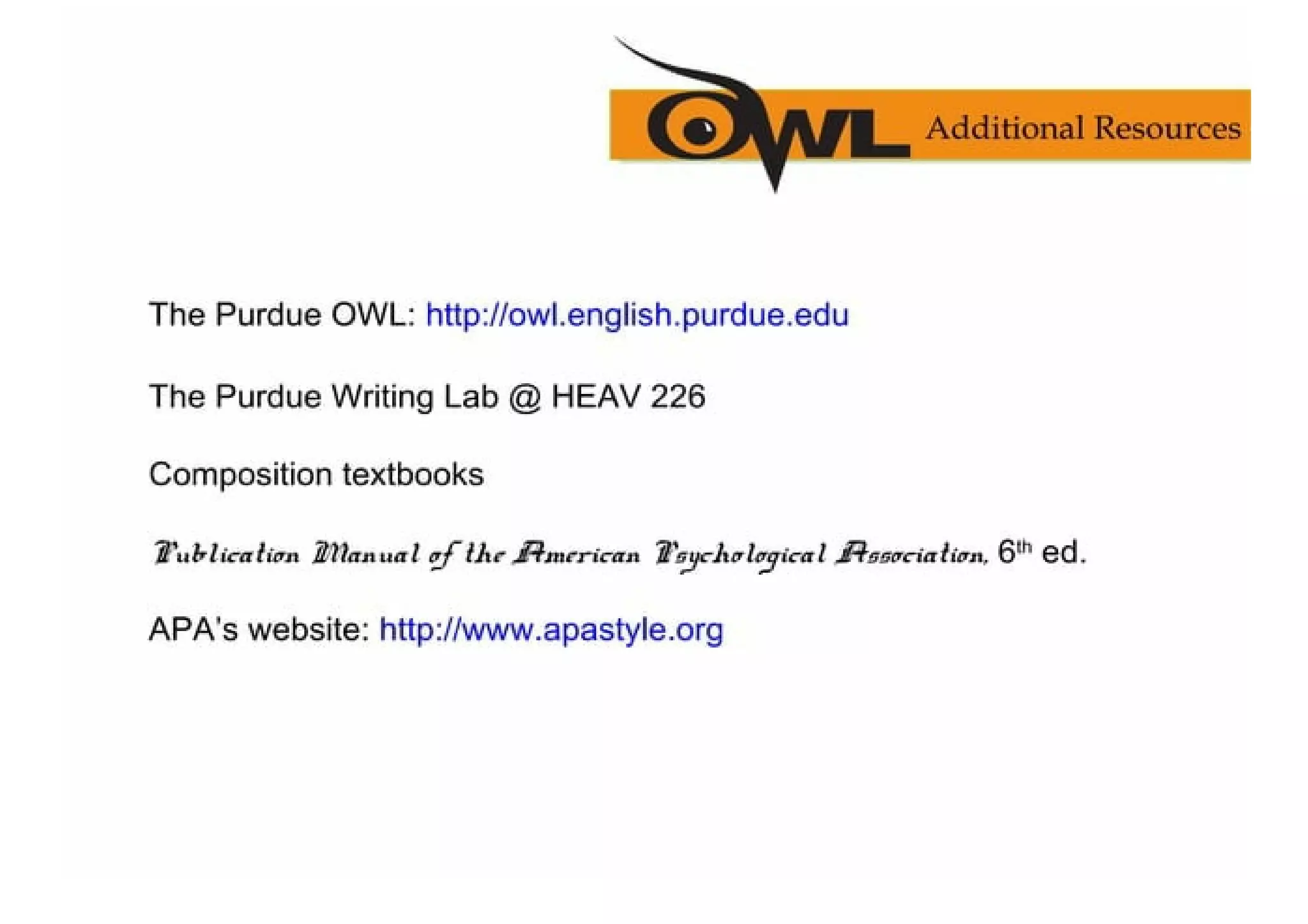 Purdue OWL APA | PDF