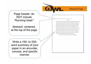 Purdue OWL APA | PPT