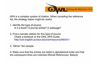 Purdue OWL APA | PDF