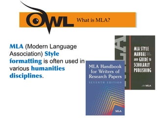 Purdue owl mla format | PPT | Poetry | Books and Literature