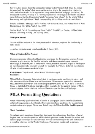 Purdue owl mla style guide | PDF