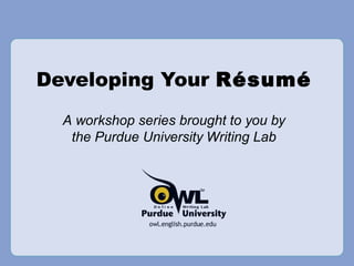 Purdue resume | PPT
