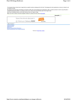 Pure css-image-rollovers | PDF