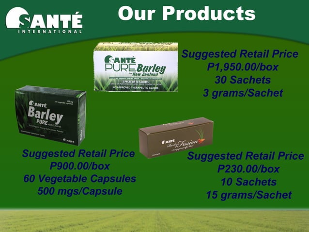 Pure Barley Presentation - The Products | PPT | Nutrition | Healthy Living