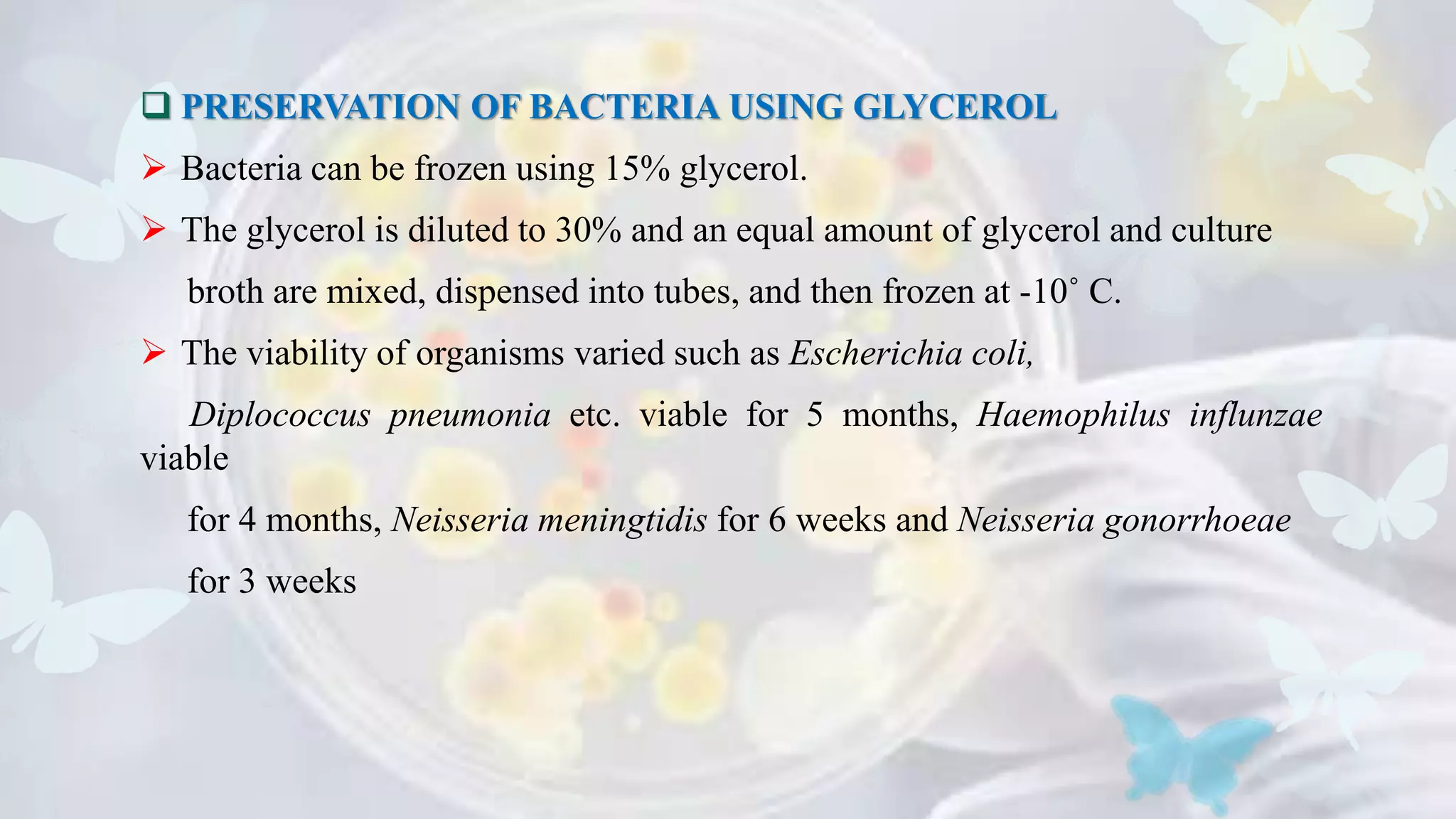 Pure culture preservation and maintenanace | PPTX