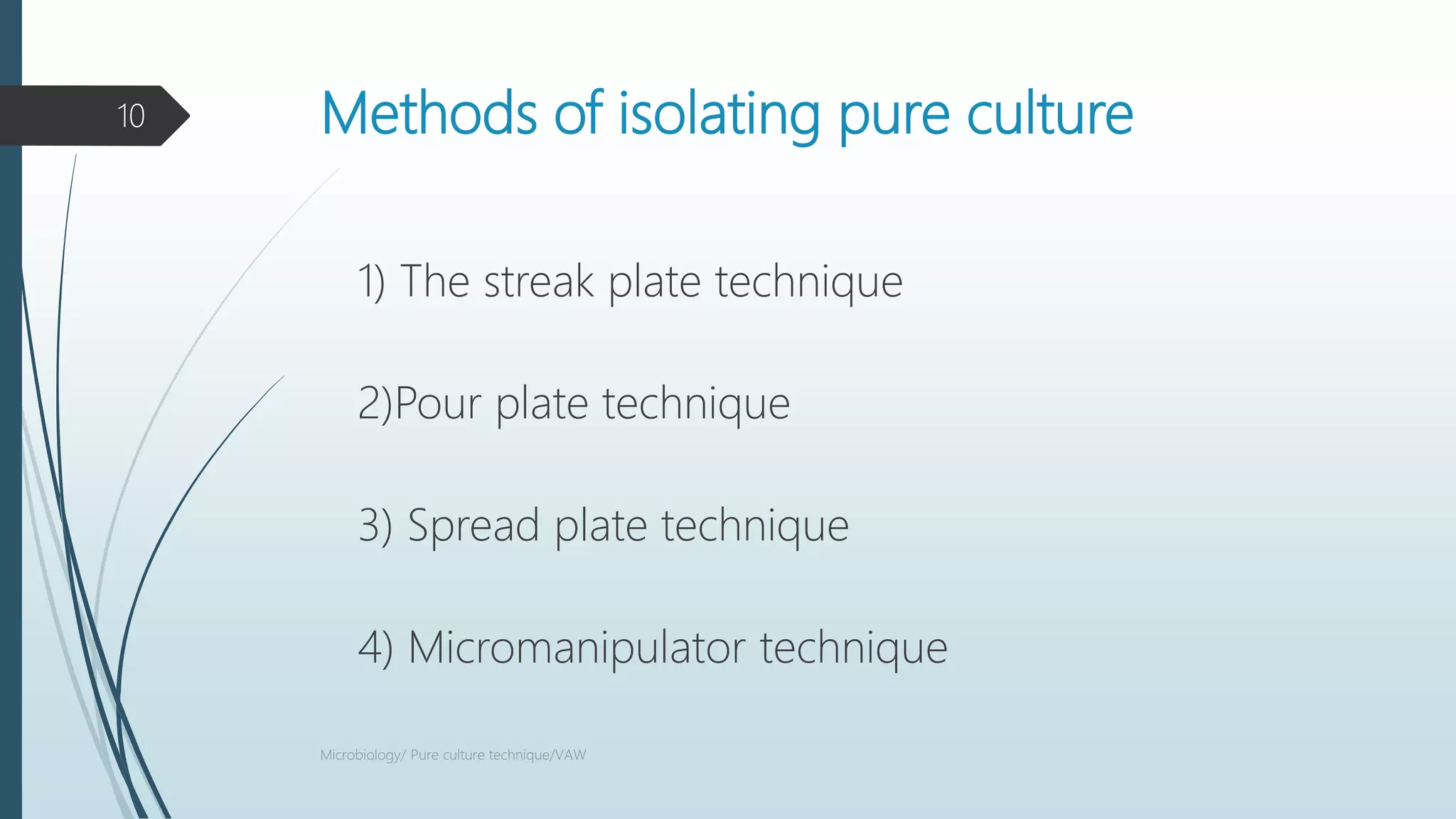 Pure culture techniques | PPTX