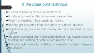 Pure culture techniques | PPTX