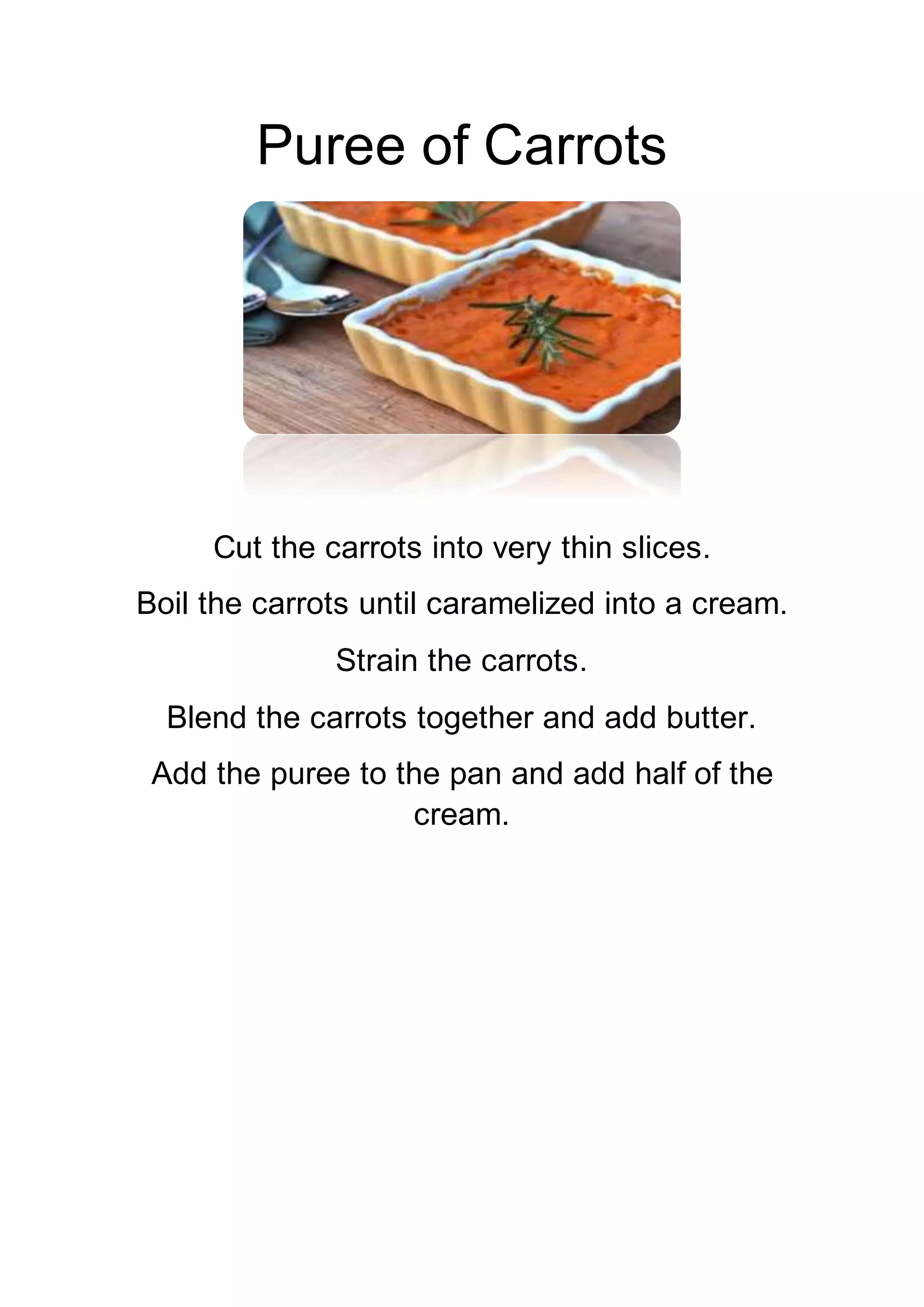 Puree of carrots | DOCX