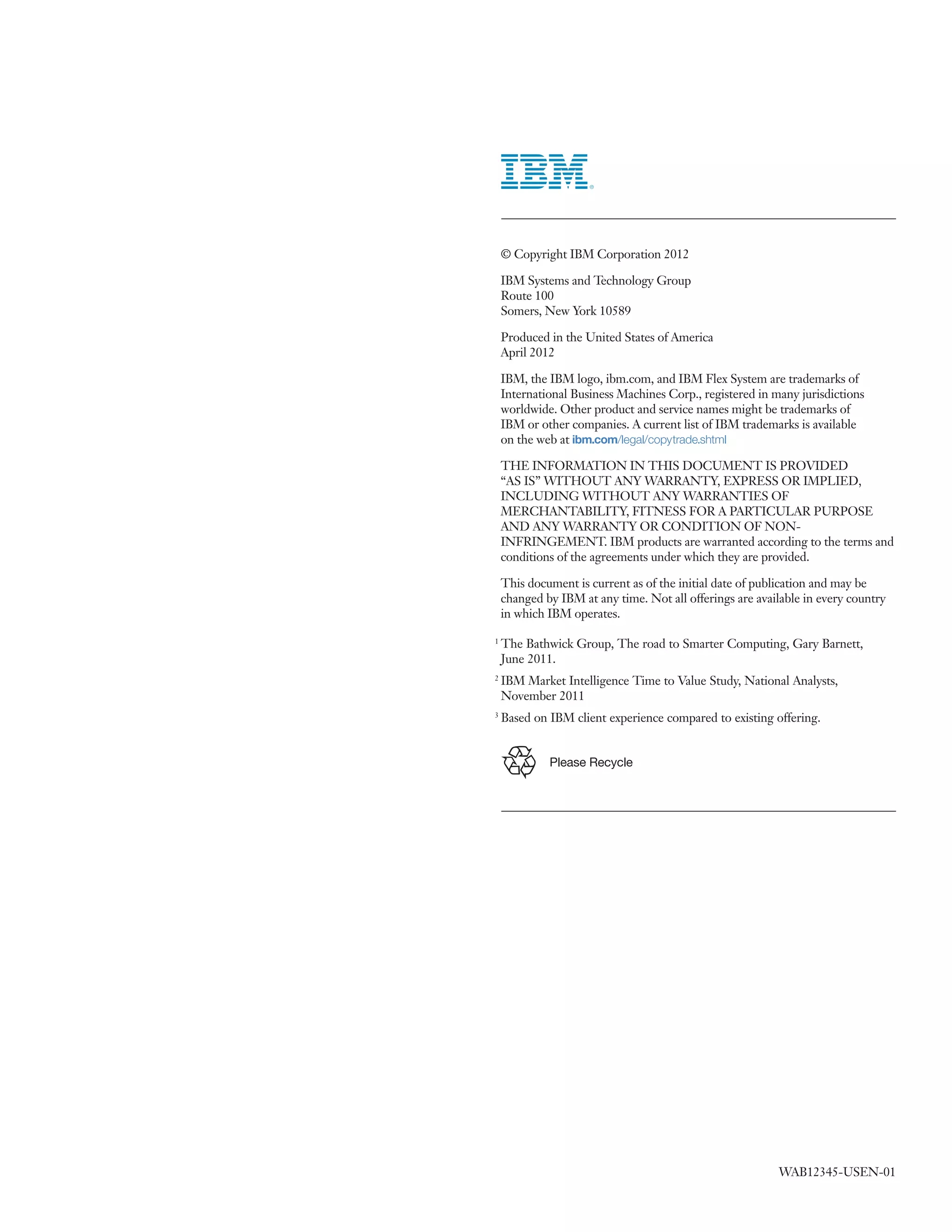 IBM Pureflex product brochure | PDF