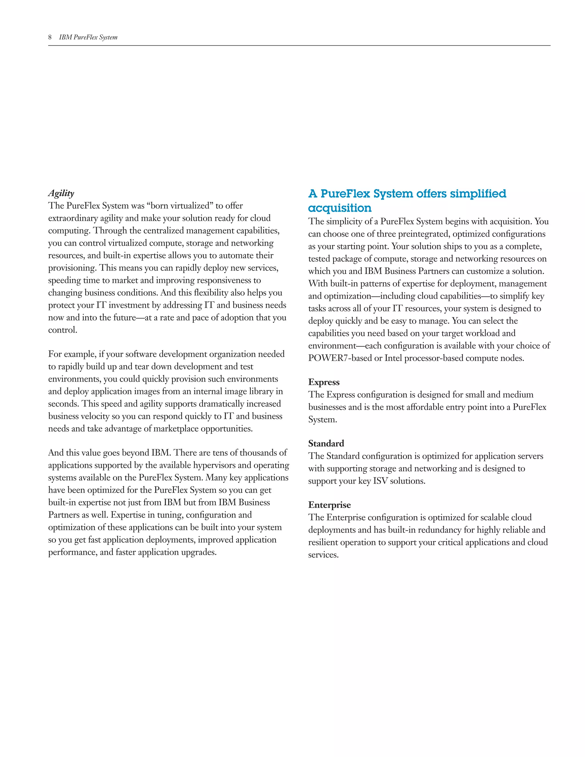 IBM Pureflex product brochure | PDF