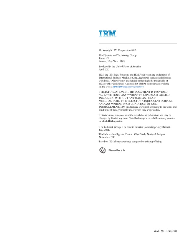 IBM Pureflex product brochure | PDF | Cloud Computing | Internet
