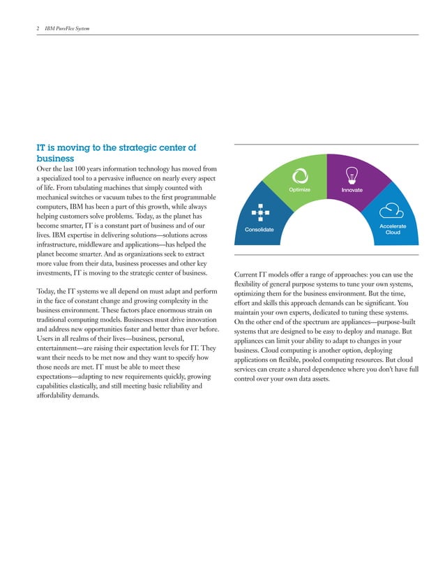 IBM Pureflex product brochure | PDF | Cloud Computing | Internet
