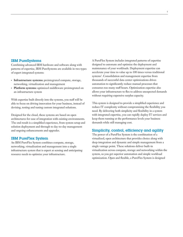 IBM Pureflex product brochure | PDF | Cloud Computing | Internet