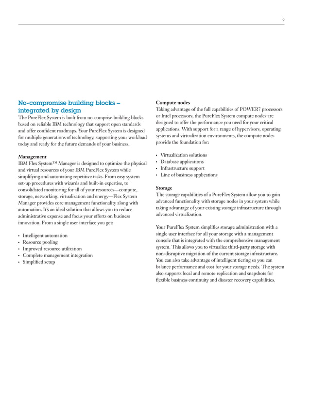 IBM Pureflex product brochure | PDF | Cloud Computing | Internet