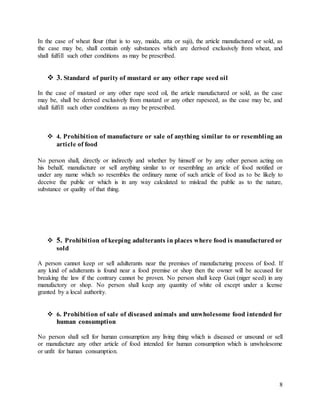 Bangladesh Pure Food Act 2005 | DOCX