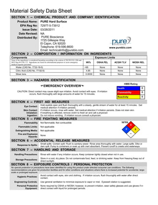 Pure Hard Surface Hospital Disinfection Binder | PDF