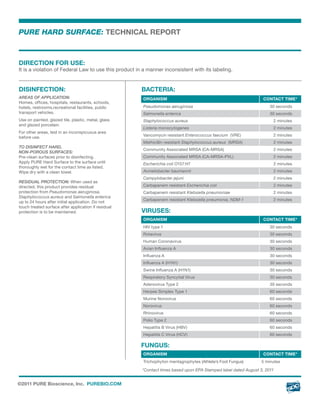 Pure Hard Surface Hospital Disinfection Binder | PDF