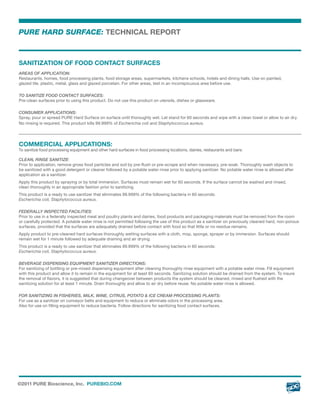 Pure Hard Surface Hospital Disinfection Binder | PDF